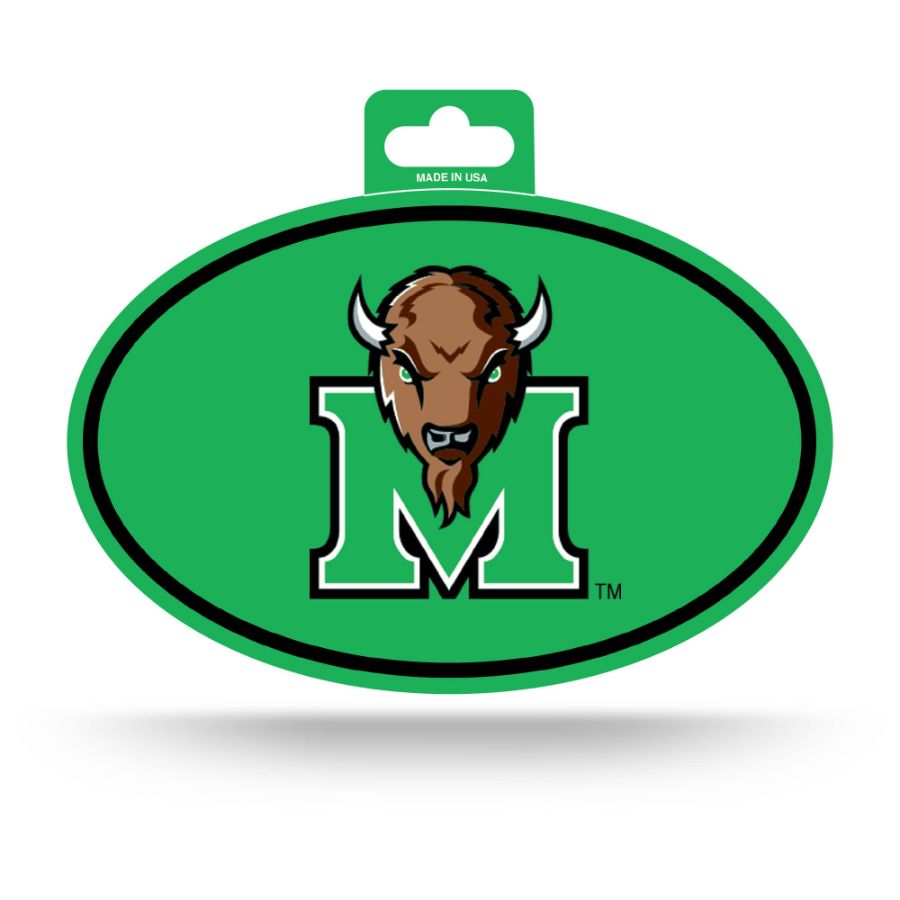 Marshall University Thundering Herd - Full Color Oval Sticker at ...