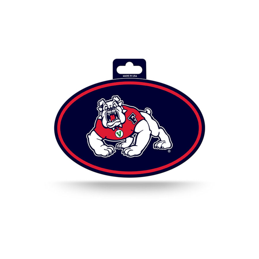 Fresno State University Bulldogs - Full Color Oval Sticker at Sticker ...