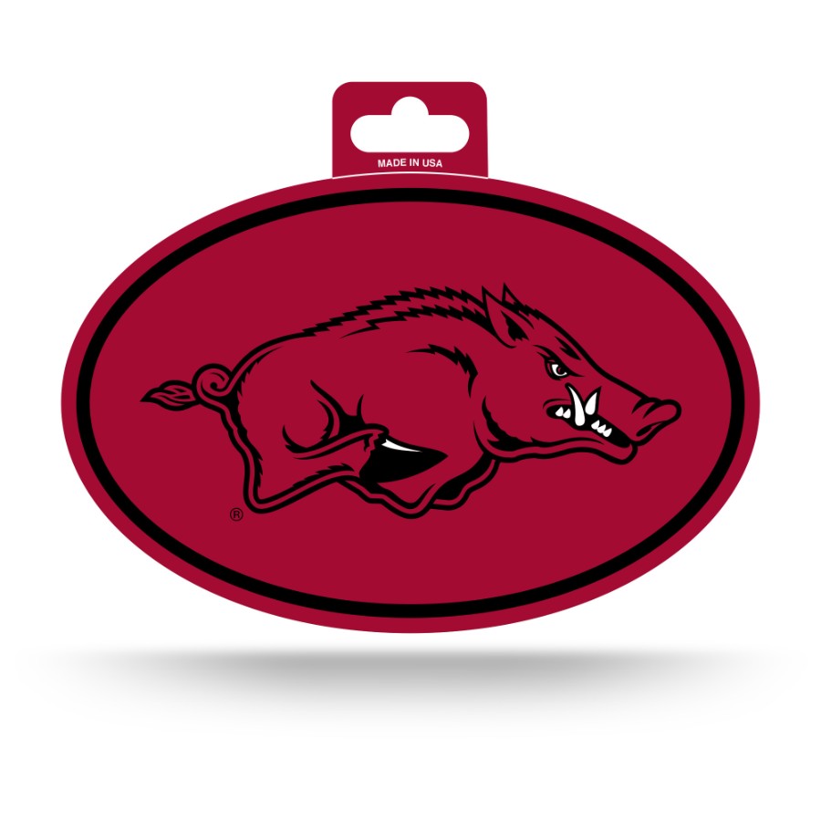 University Of Arkansas Razorbacks - Full Color Oval Sticker at Sticker ...
