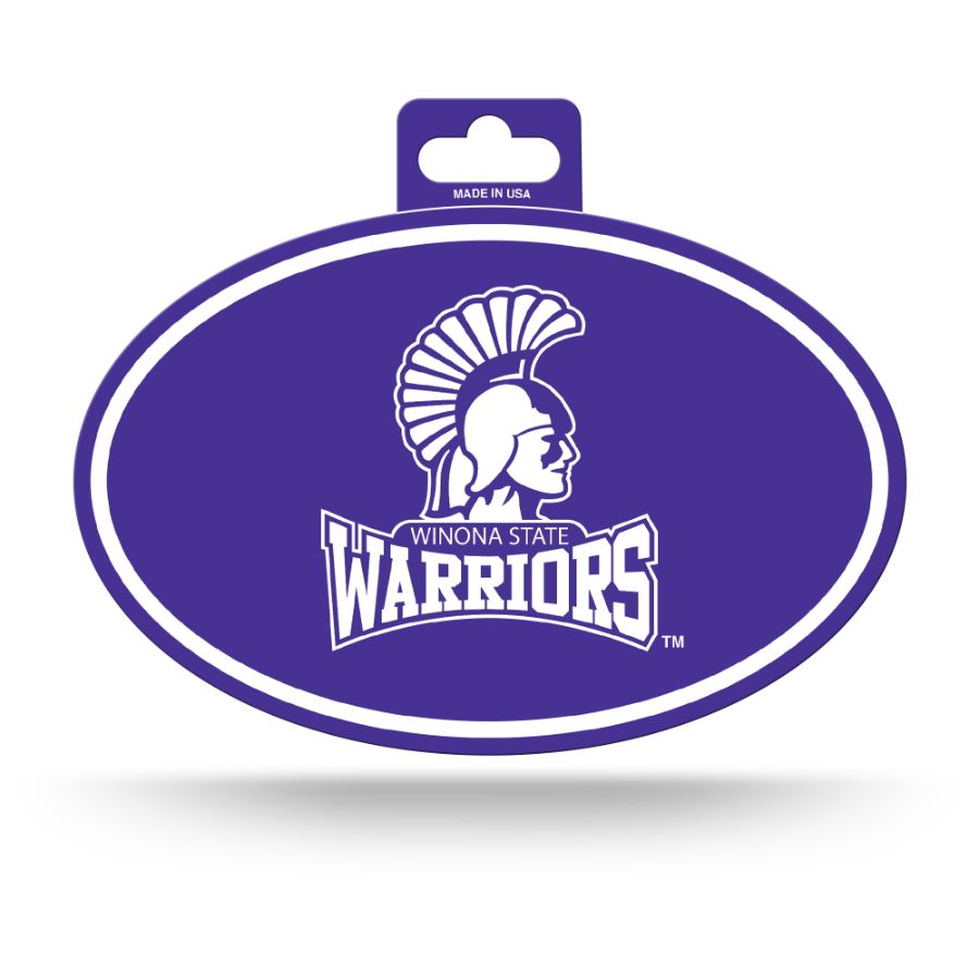 Winona State University Warriors - Full Color Oval Sticker at Sticker ...