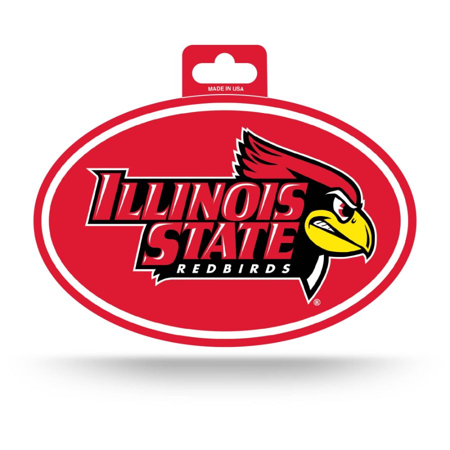 Illinois State University Redbirds - Full Color Oval Sticker at Sticker ...