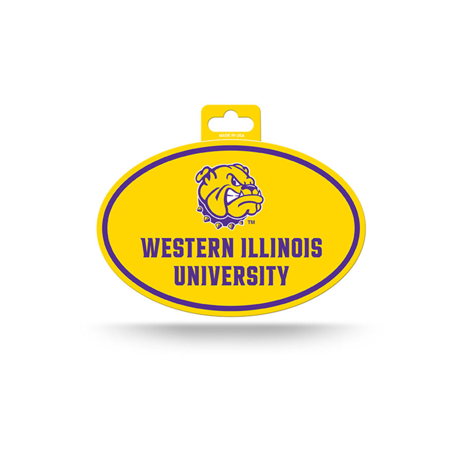 Western Illinois University Leathernecks - Full Color Oval Sticker at ...