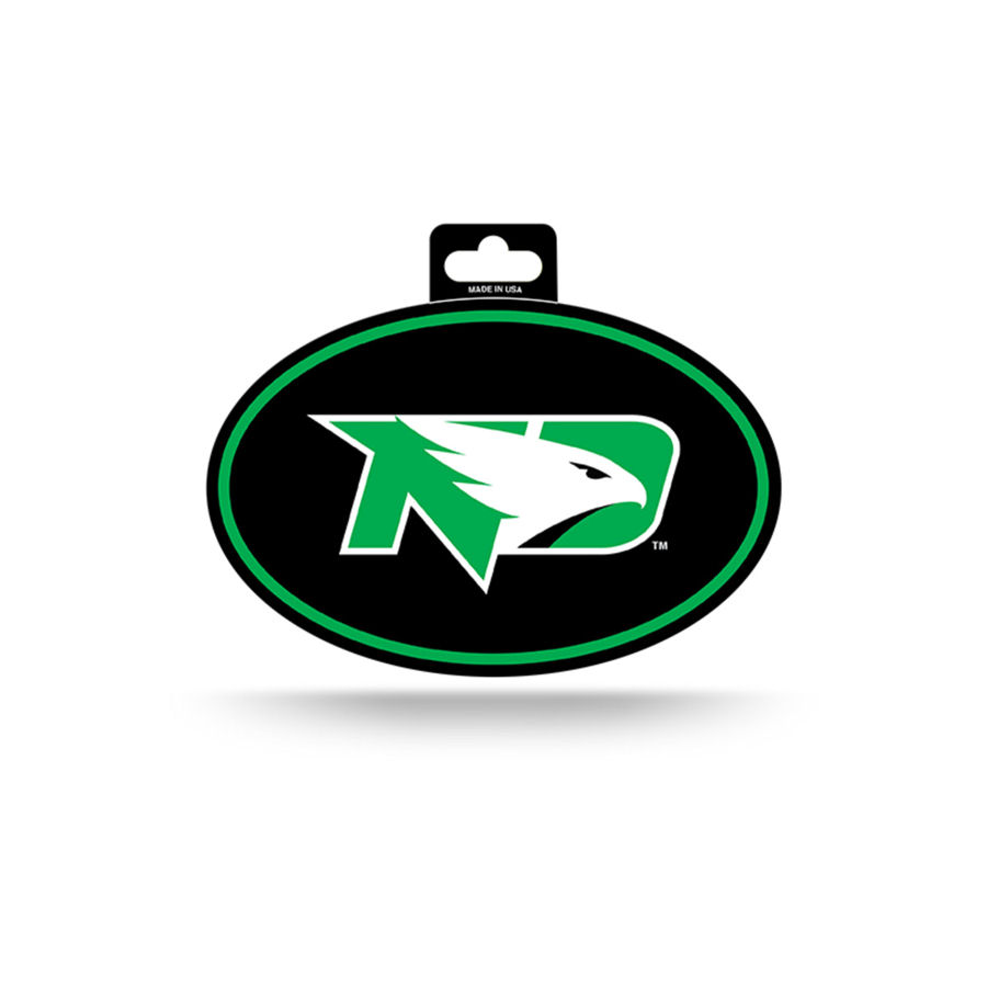 University Of North Dakota Fighting Hawks - Full Color Oval Sticker at ...
