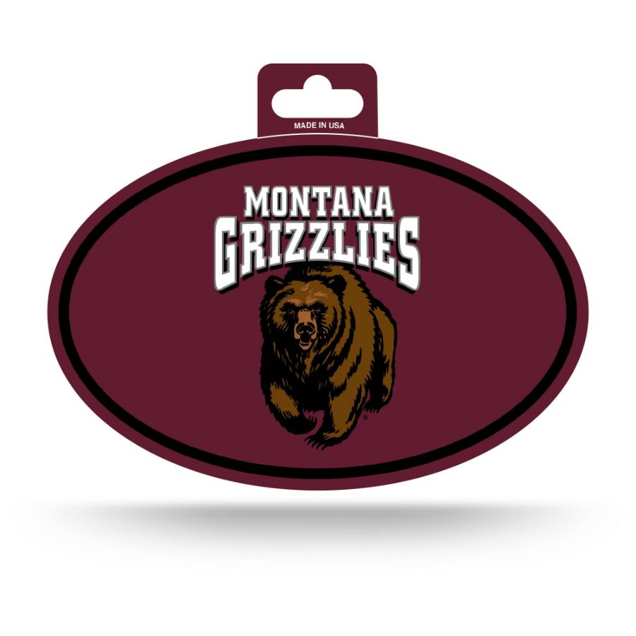 University Of Montana Grizzlies - Full Color Oval Sticker at Sticker Shoppe