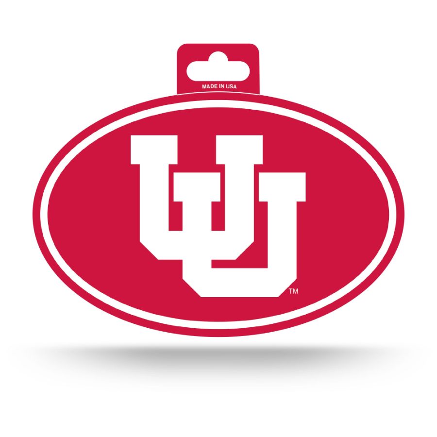 University Of Utah Utes - Full Color Oval Sticker at Sticker Shoppe