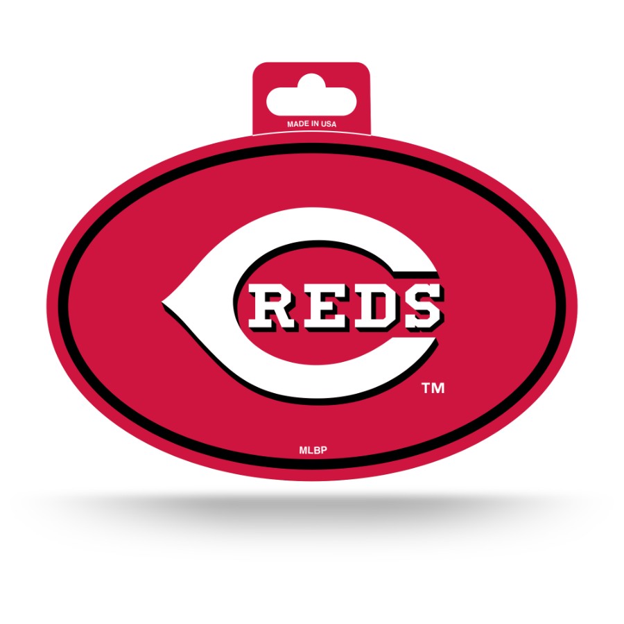 Cincinnati Reds - Full Color Oval Sticker at Sticker Shoppe