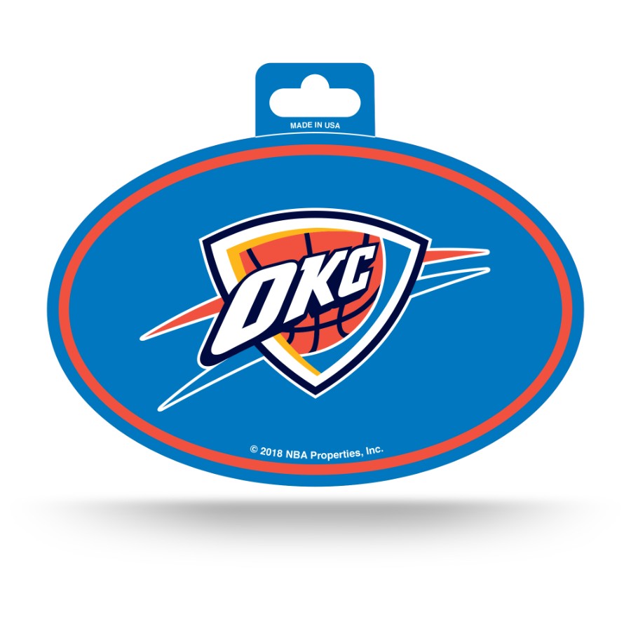 Oklahoma City Thunder - Full Color Oval Sticker at Sticker Shoppe