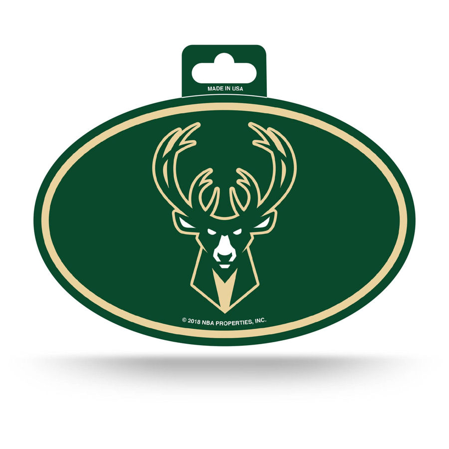 Milwaukee Bucks - Full Color Oval Sticker at Sticker Shoppe