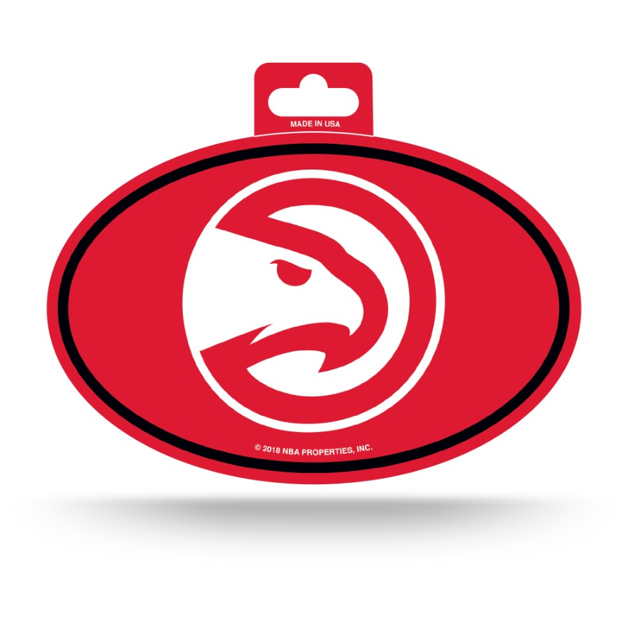Atlanta Hawks - Full Color Oval Sticker at Sticker Shoppe