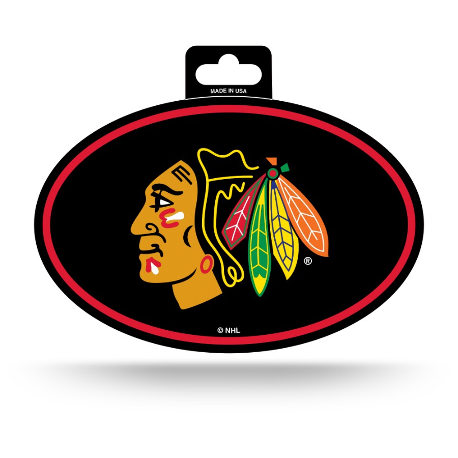 Chicago Blackhawks - Full Color Oval Sticker at Sticker Shoppe