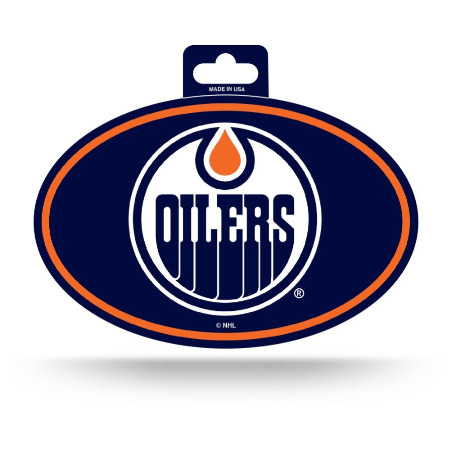 Edmonton Oilers - Full Color Oval Sticker at Sticker Shoppe