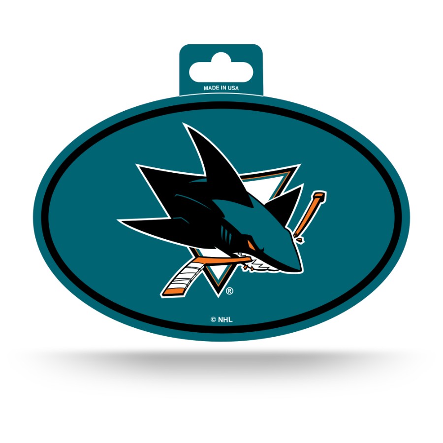 San Jose Sharks - Full Color Oval Sticker at Sticker Shoppe