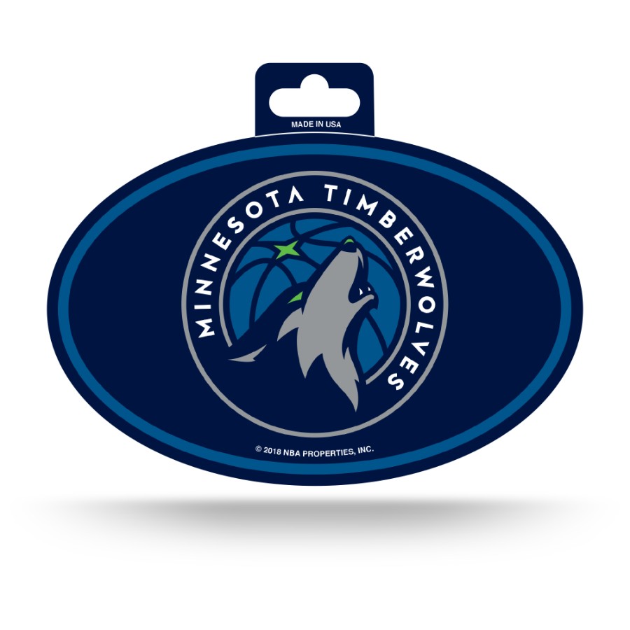 Minnesota Timberwolves - Full Color Oval Sticker at Sticker Shoppe
