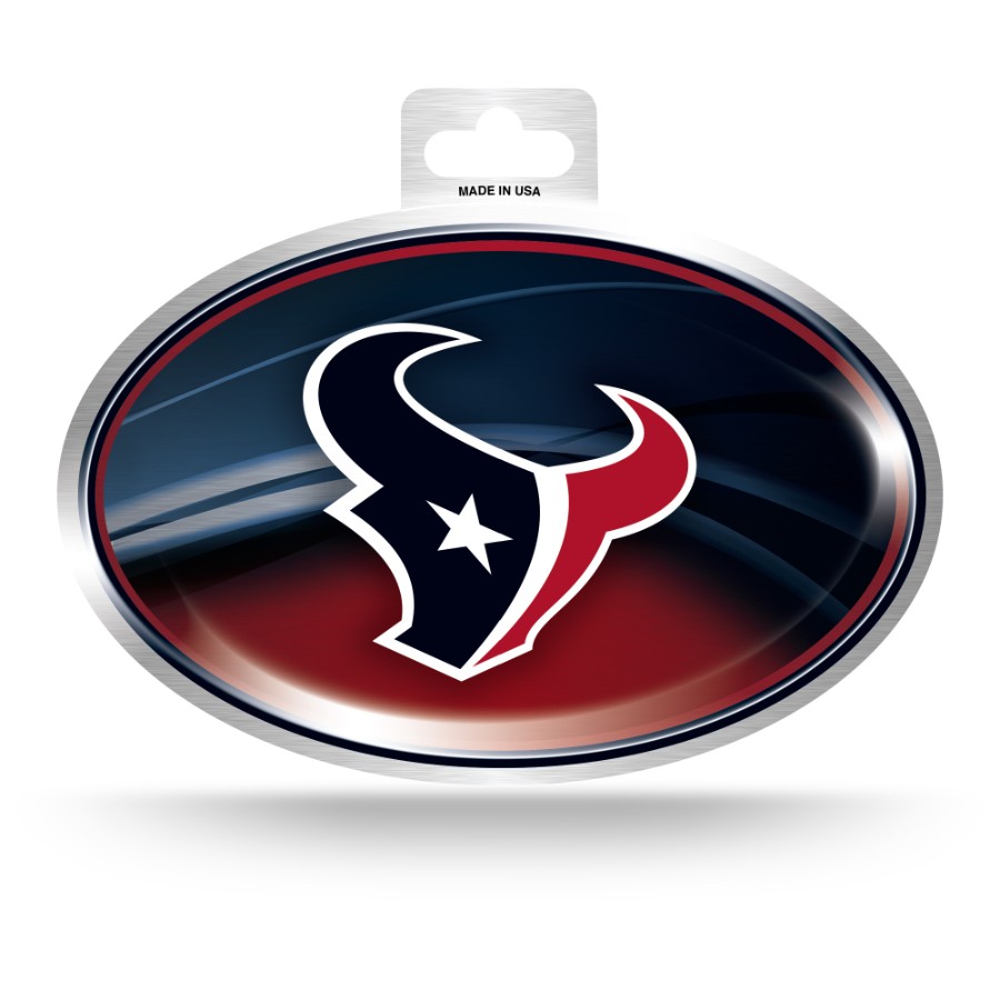 Houston Texans - Metallic Oval Sticker at Sticker Shoppe