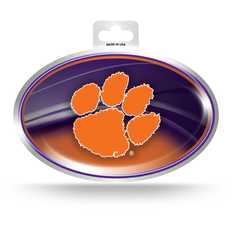Clemson University Tigers - Metallic Oval Sticker at Sticker Shoppe