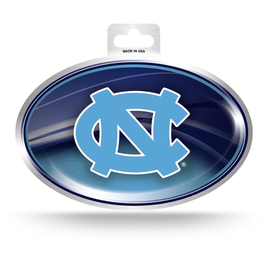 University Of North Carolina Tar Heels - Metallic Oval Sticker at ...