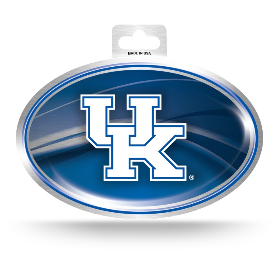 University Of Kentucky Wildcats - Metallic Oval Sticker at Sticker Shoppe