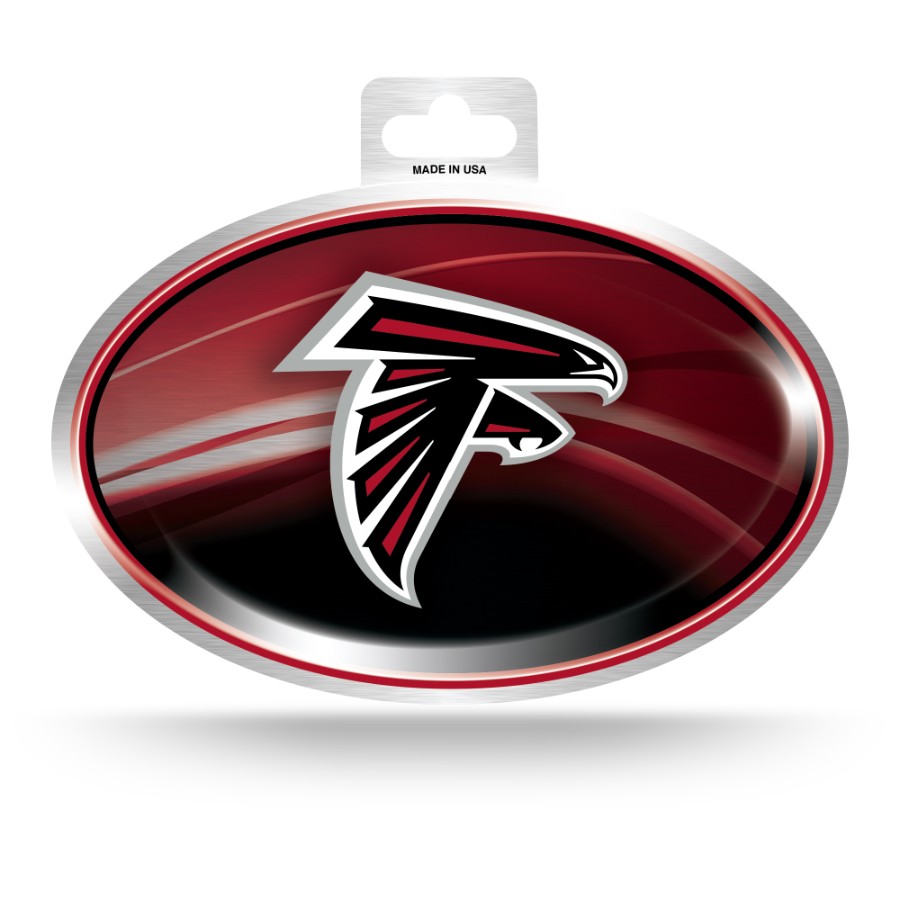 Atlanta Falcons - Metallic Oval Sticker at Sticker Shoppe