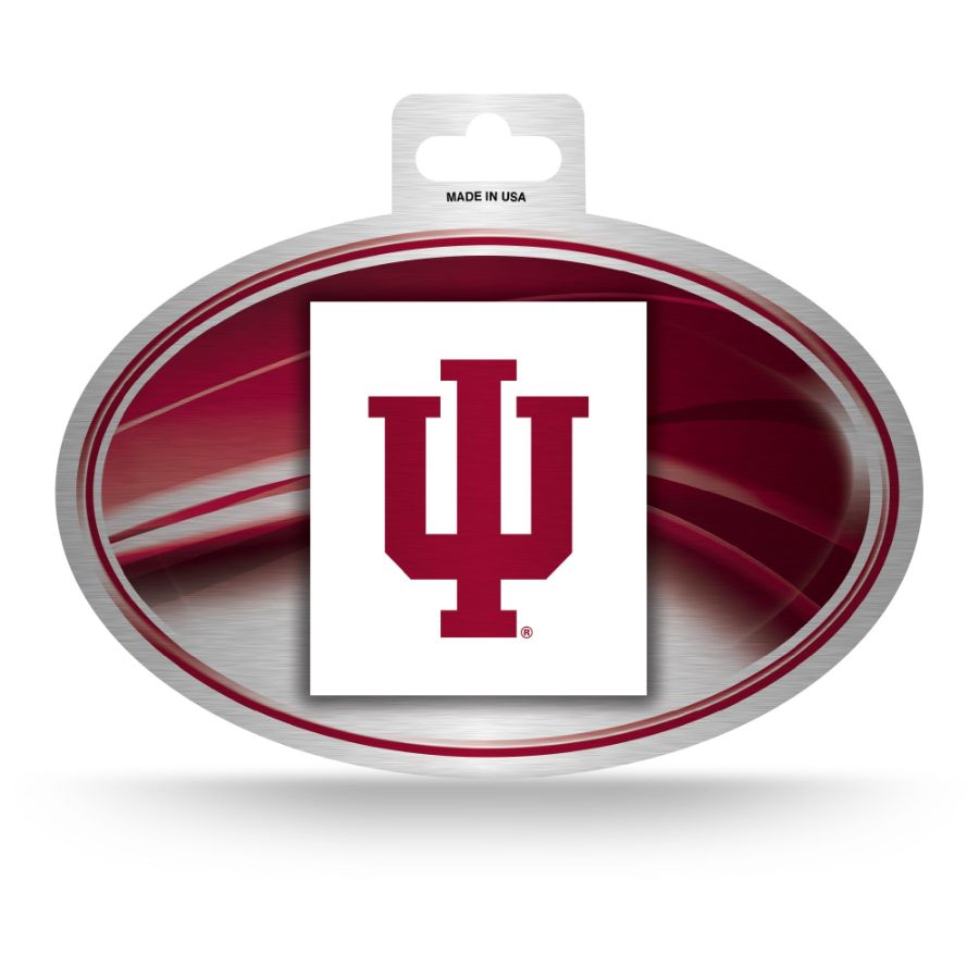 Indiana University Hoosiers - Metallic Oval Sticker at Sticker Shoppe