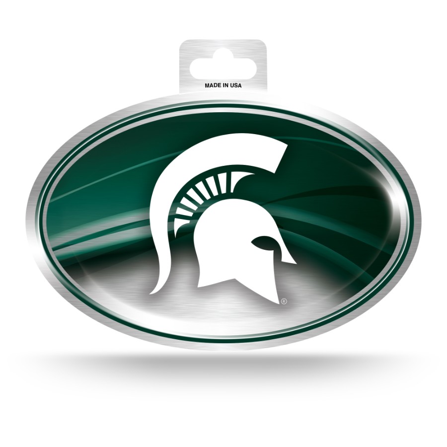Michigan State University Spartans - Metallic Oval Sticker at Sticker ...