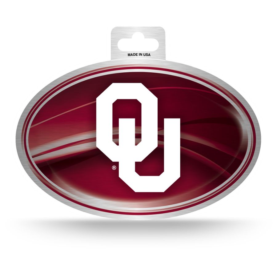 University Of Oklahoma Sooners - Metallic Oval Sticker at Sticker Shoppe