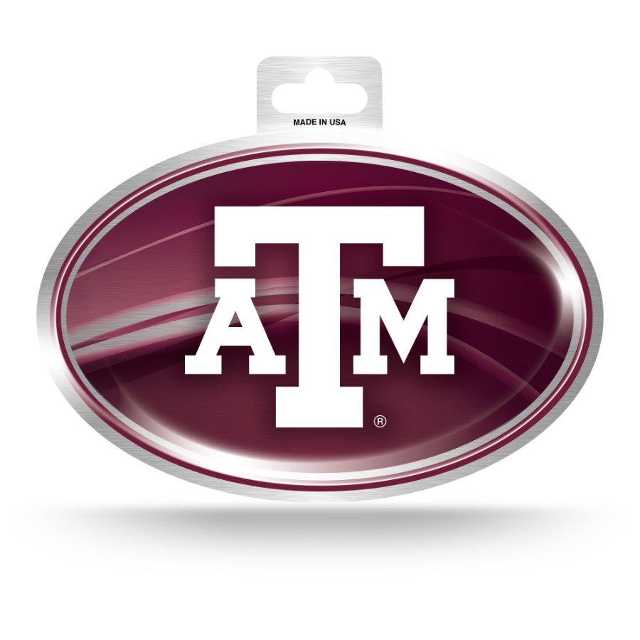 Texas A&M University Aggies - Metallic Oval Sticker at Sticker Shoppe