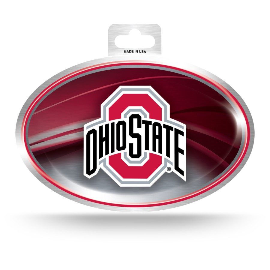 Ohio State University Buckeyes - Metallic Oval Sticker at Sticker Shoppe
