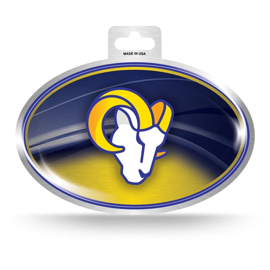 Los Angeles Rams 2020 Logo - Metallic Oval Sticker at Sticker Shoppe