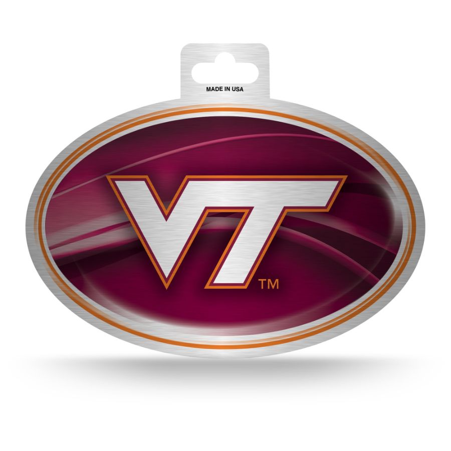 Virginia Tech Hokies - Metallic Oval Sticker at Sticker Shoppe
