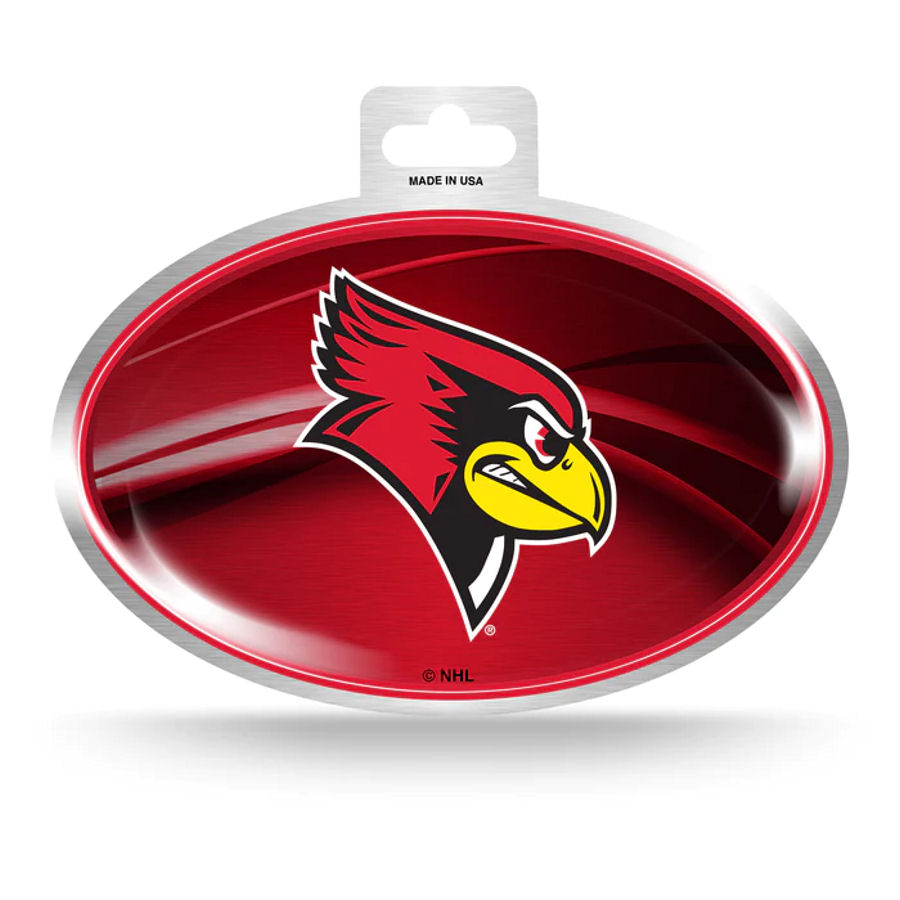 Illinois State University Redbirds - Metallic Oval Sticker at Sticker ...