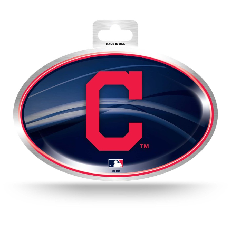 Cleveland Indians - Metallic Oval Sticker at Sticker Shoppe