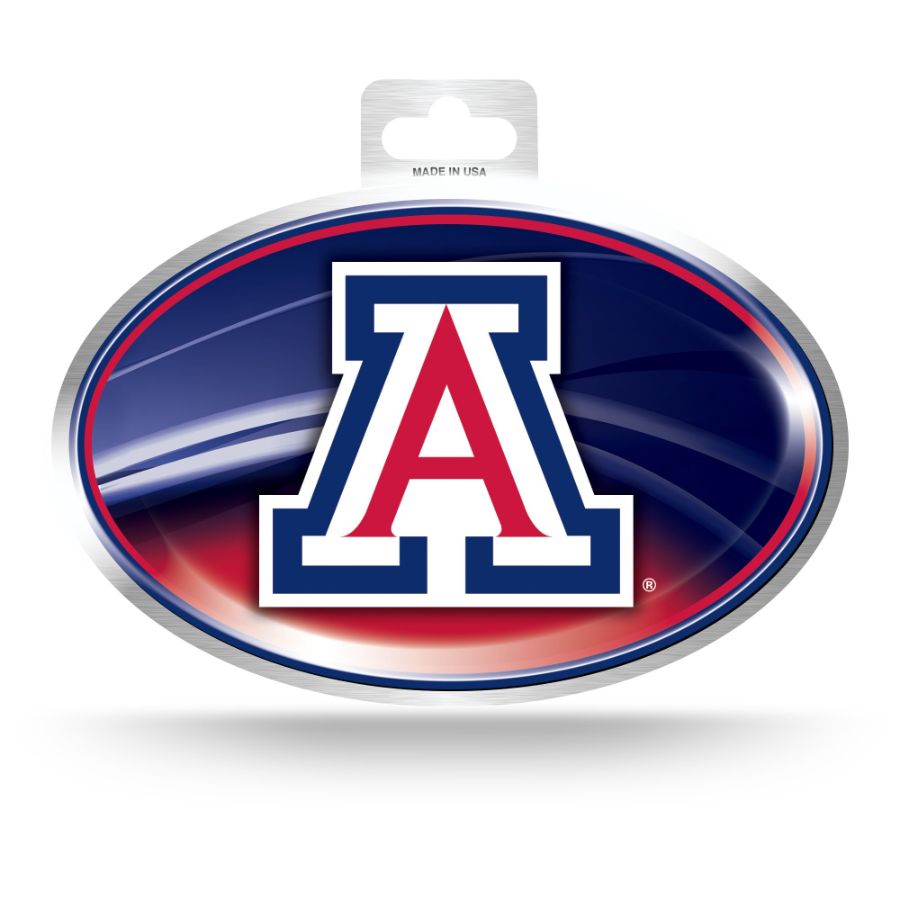 University Of Arizona Wildcats - Metallic Oval Sticker at Sticker Shoppe