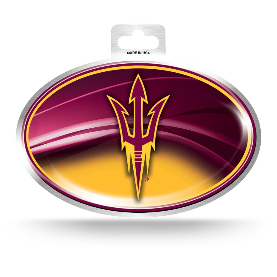 Arizona State University Sun Devils - Metallic Oval Sticker at Sticker ...