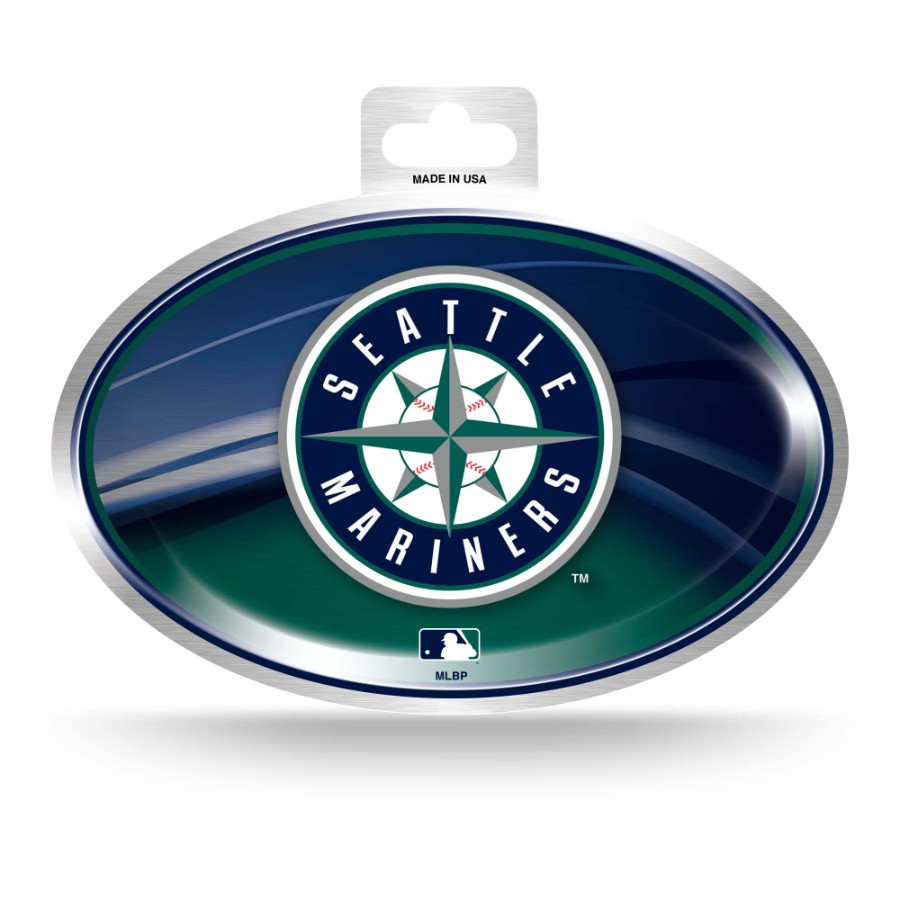 Seattle Mariners - Metallic Oval Sticker at Sticker Shoppe