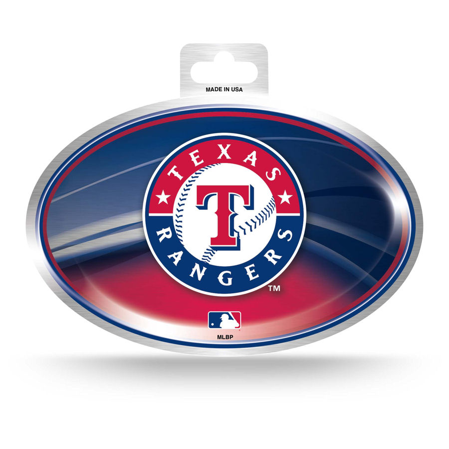 Texas Rangers - Metallic Oval Sticker at Sticker Shoppe