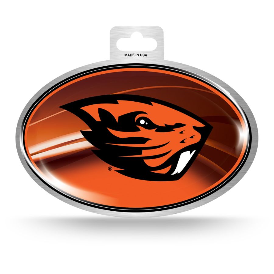Oregon State University Beavers - Metallic Oval Sticker at Sticker Shoppe