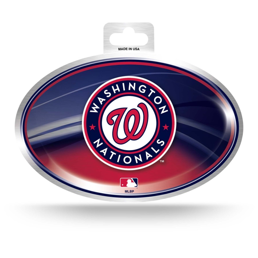 Washington Nationals - Metallic Oval Sticker at Sticker Shoppe