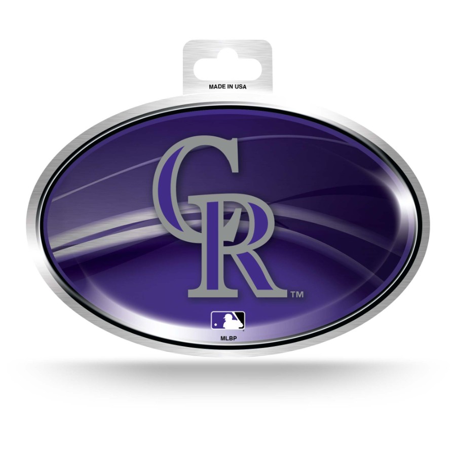 Colorado Rockies - Metallic Oval Sticker at Sticker Shoppe