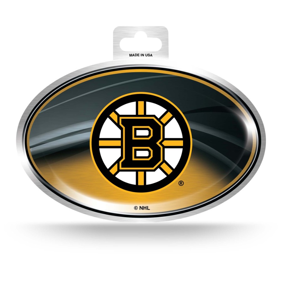 Boston Bruins - Metallic Oval Sticker at Sticker Shoppe