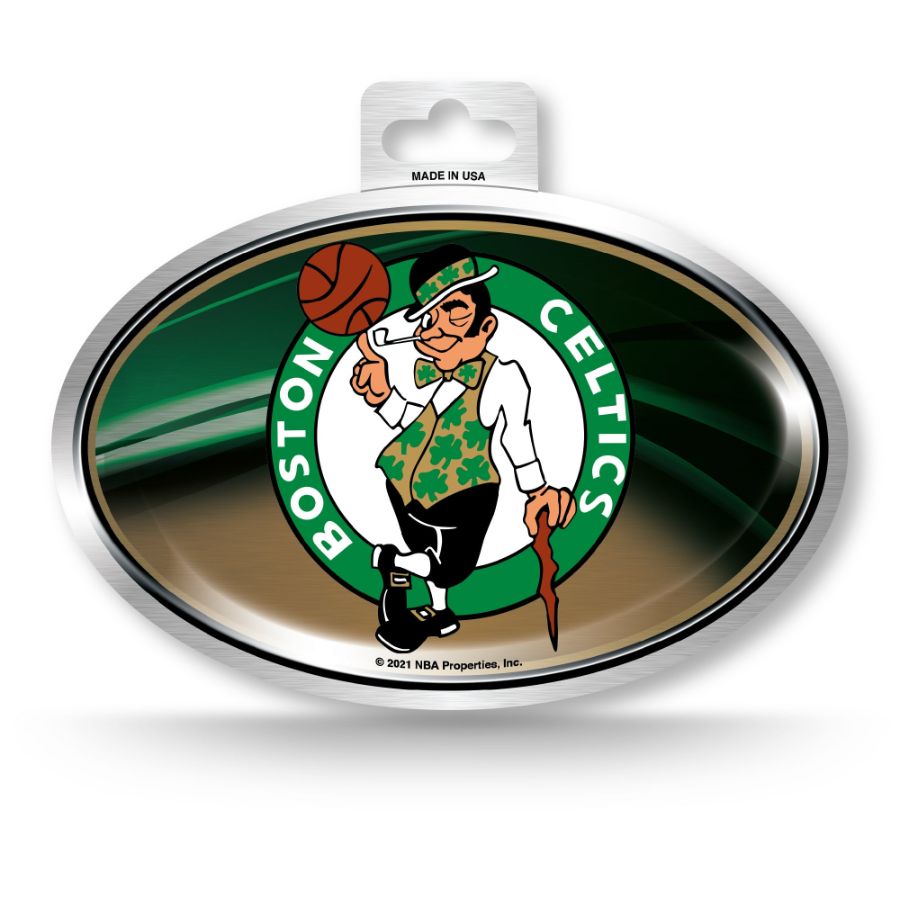 Boston Celtics - Metallic Oval Sticker at Sticker Shoppe