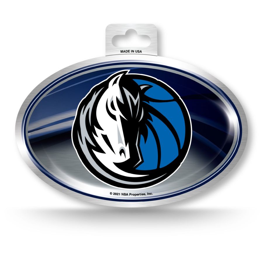 Dallas Mavericks - Metallic Oval Sticker at Sticker Shoppe