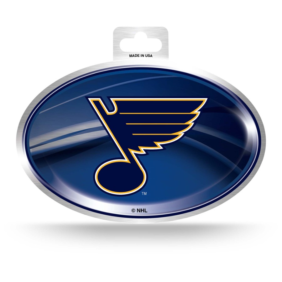 St. Louis Blues - Metallic Oval Sticker at Sticker Shoppe