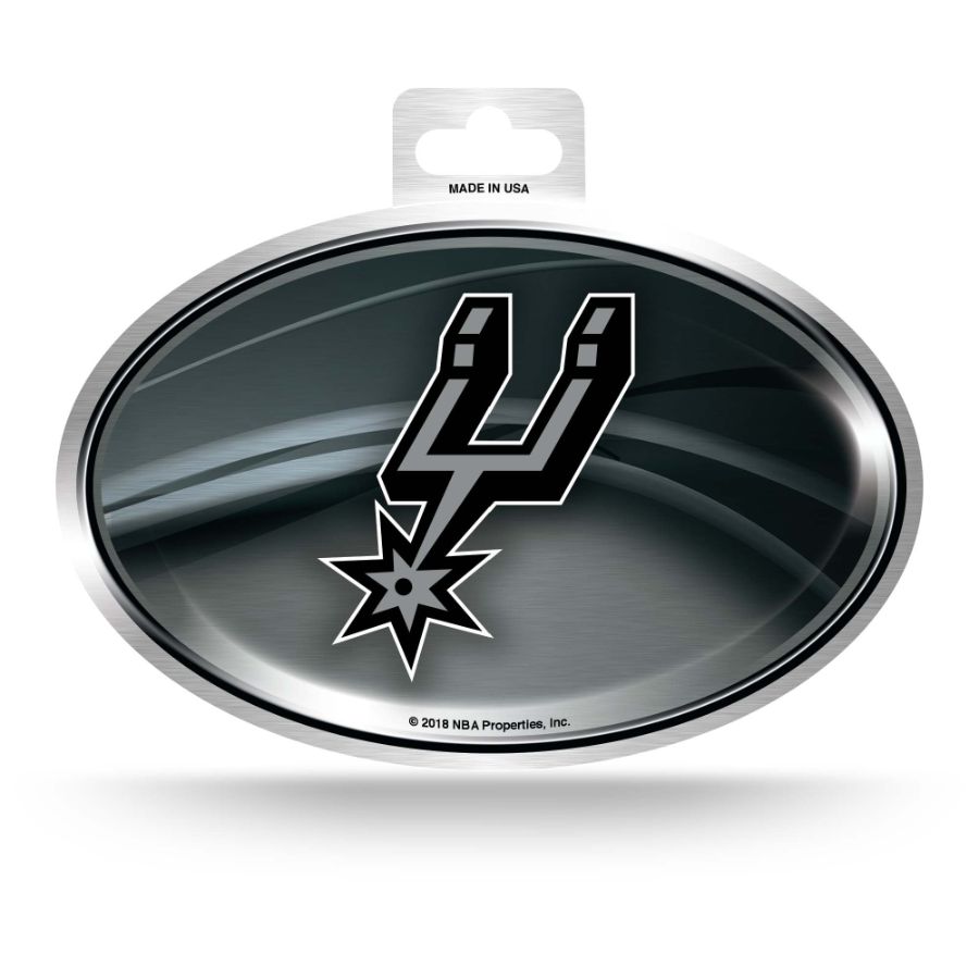 San Antonio Spurs - Metallic Oval Sticker at Sticker Shoppe