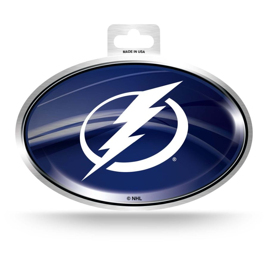 Tampa Bay Lightning - Metallic Oval Sticker at Sticker Shoppe