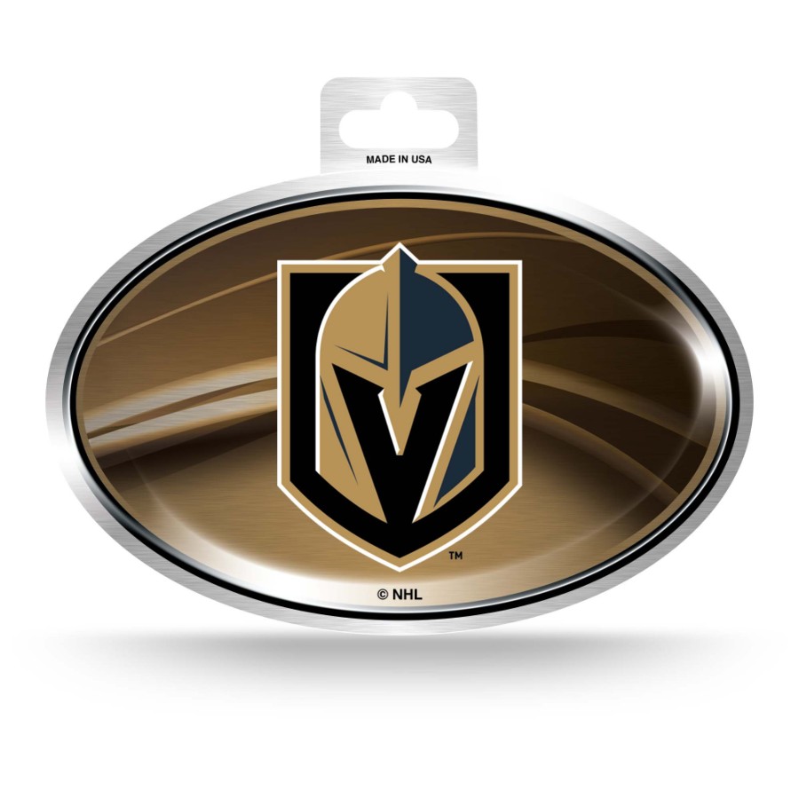 Vegas Golden Knights - Metallic Oval Sticker at Sticker Shoppe
