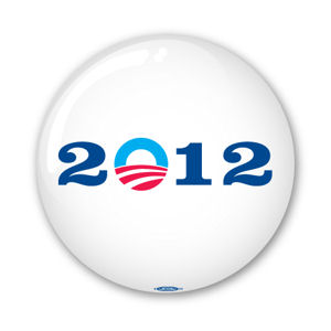 Obama 2012 Logo - Button at Sticker Shoppe