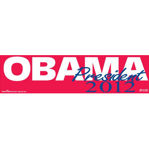 Obama President 2012 Red - Bumper Sticker at Sticker Shoppe