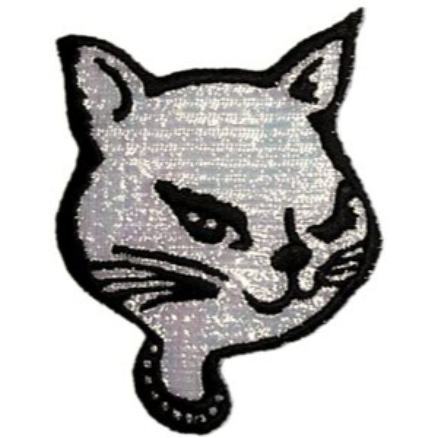 Cat Kitty Head - Embroidered Iron-On Patch at Sticker Shoppe