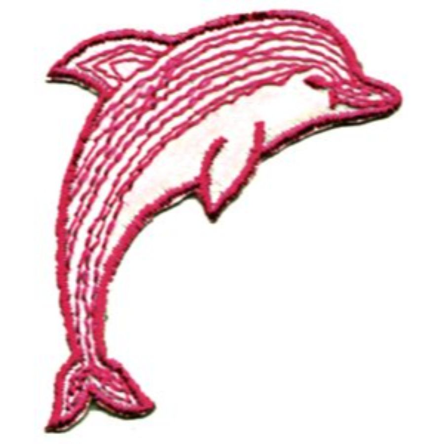 Dolphin - Embroidered Iron-On Patch at Sticker Shoppe
