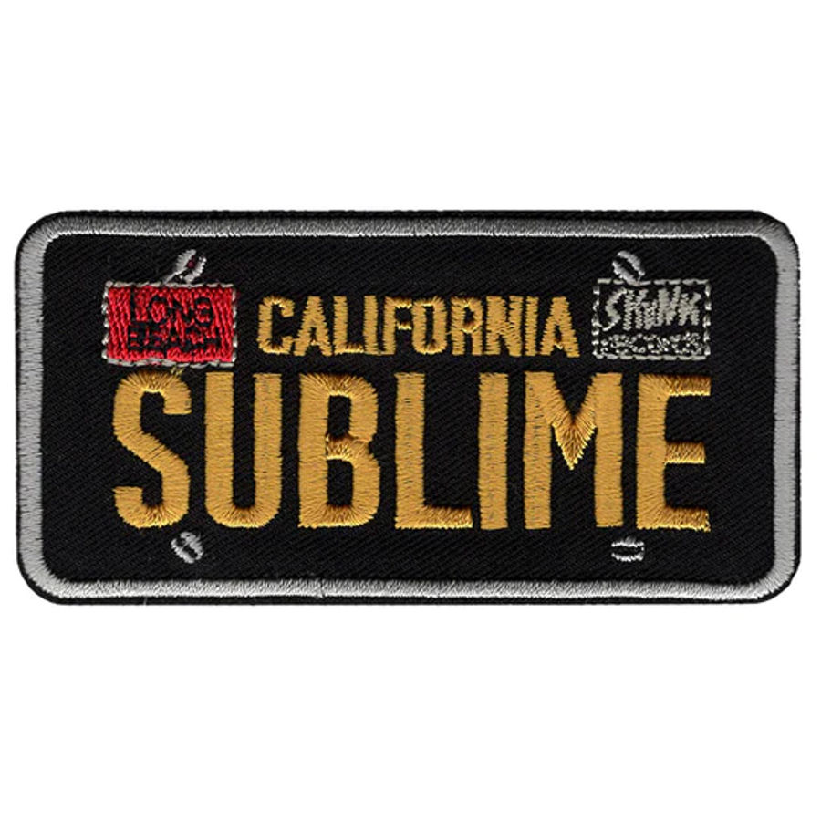 Sublime License Plate - Embroidered Iron-On Patch at Sticker Shoppe